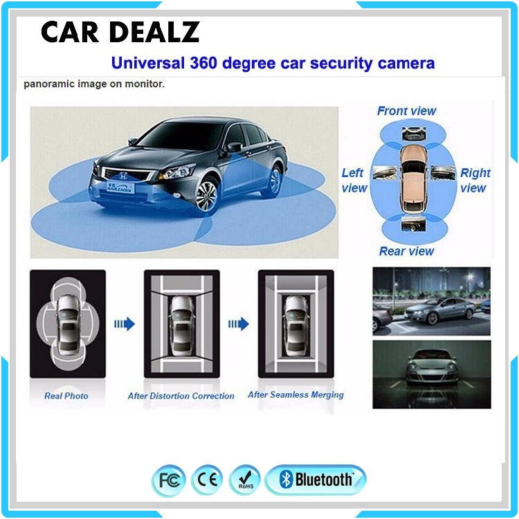 Car Dealz Universal Aftermarket FHD 1080P 360 Degree Car Camera DVR Vi
