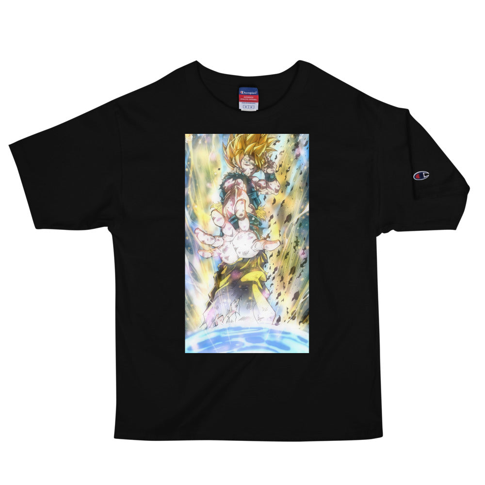 Dragonball Z Majin Buu Saga Goku SSJ1 Spirit Bomb Men's Champion T-Shi