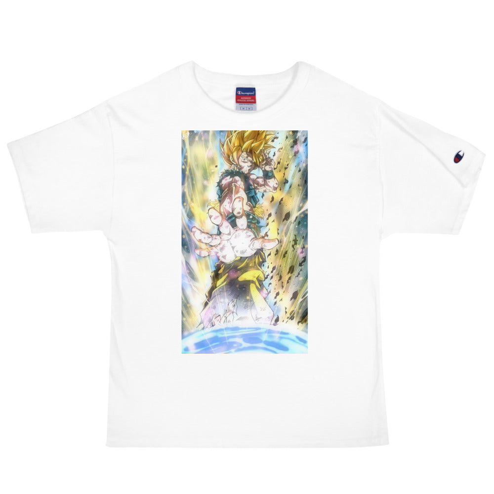 Dragonball Z Majin Buu Saga Goku SSJ1 Spirit Bomb Men's Champion T-Shi