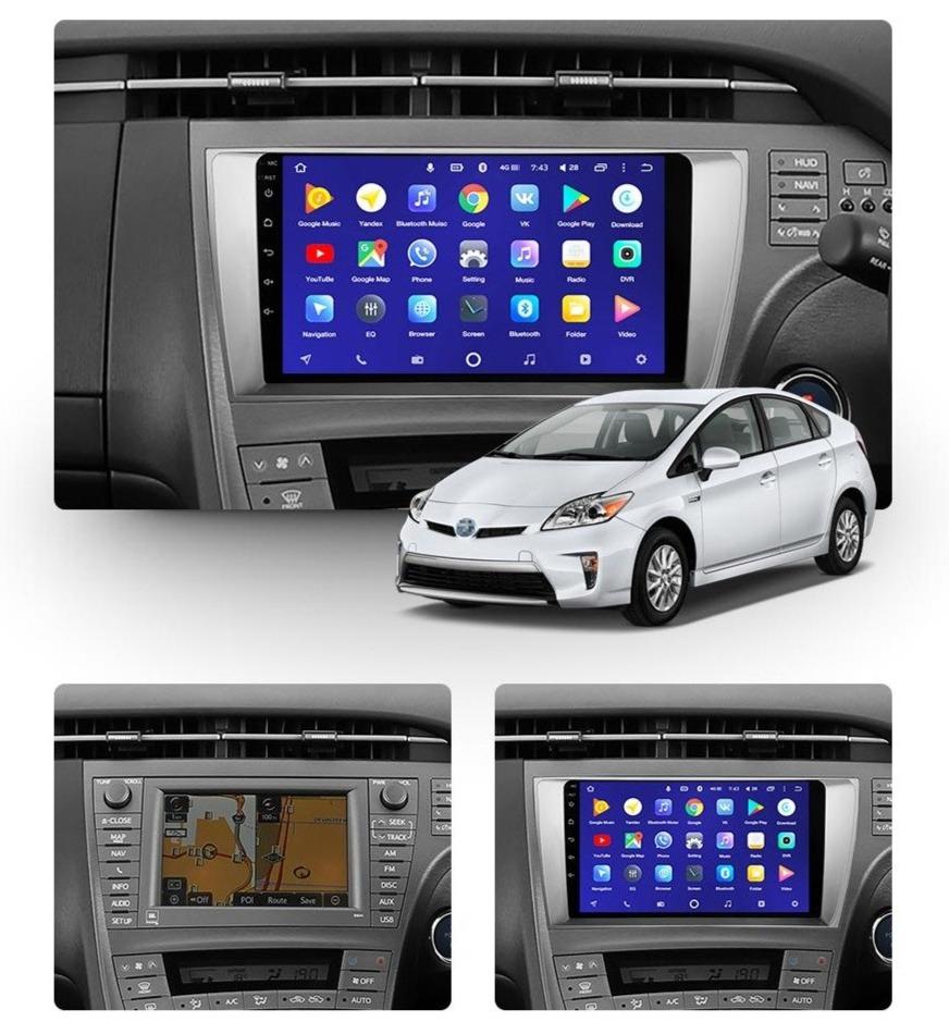10.2" Android 8.1 Toyota Prius 3 XW30 2009 - 2015
